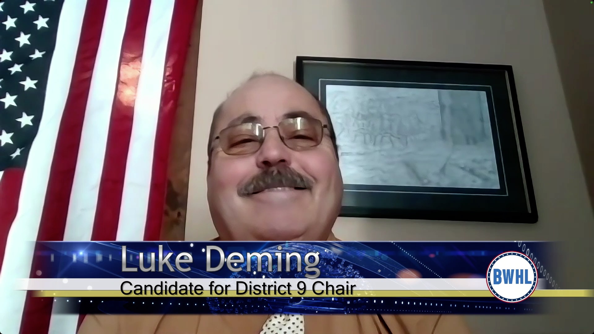 Candidate for District 9 Chair - Luke Deming's Experience