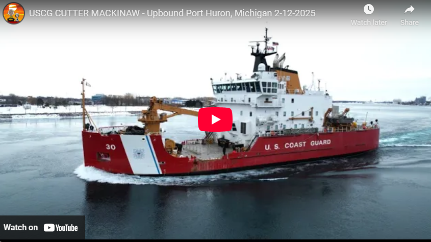USCG CUTTER MACKINAW Under Blue Water Bridge Today