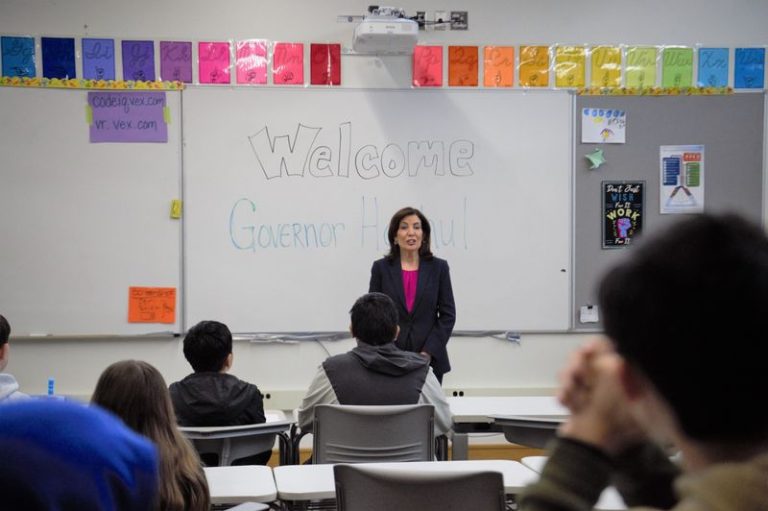 In Johnson City, Hochul signs budget, outlines school cell phone ban ...
