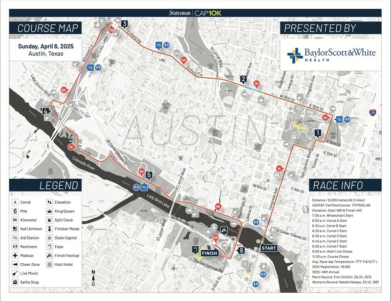 2025 Statesman Cap10K guide: See packet pickup times, race map, road ...